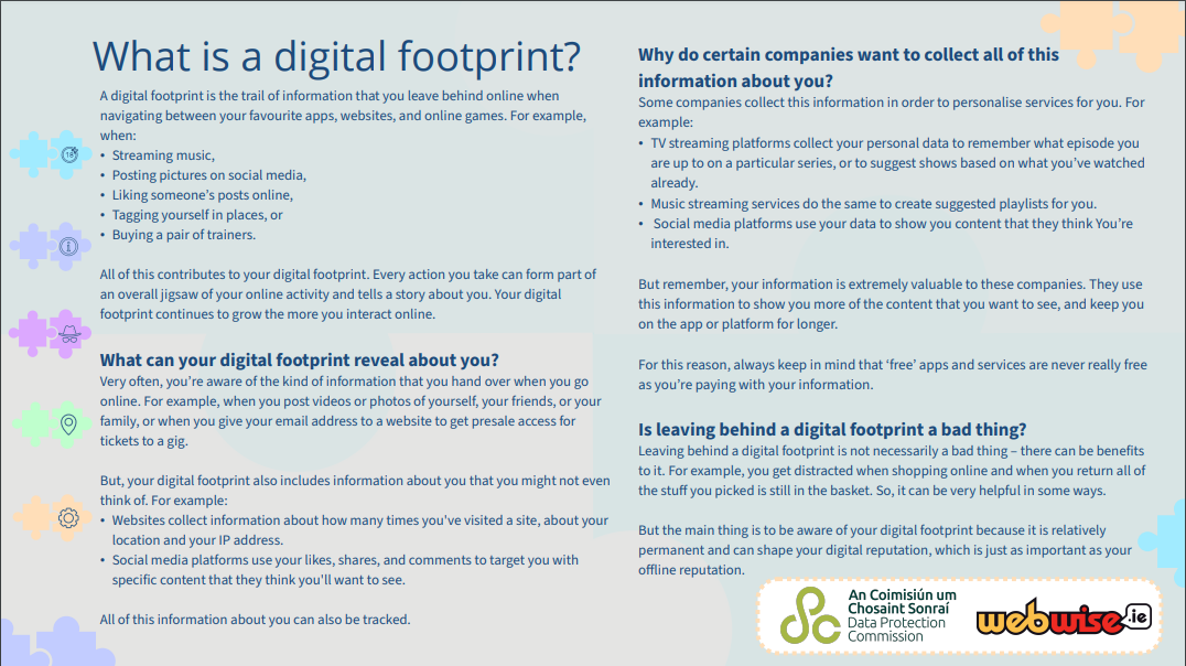 Managing your digital footprint | 06/02/2024 | Data Protection Commission